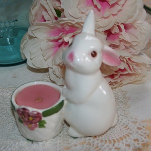 Avon Bunny Bright Candle Holder, Ceramic Fragrance Candle Holder, Avon ...
