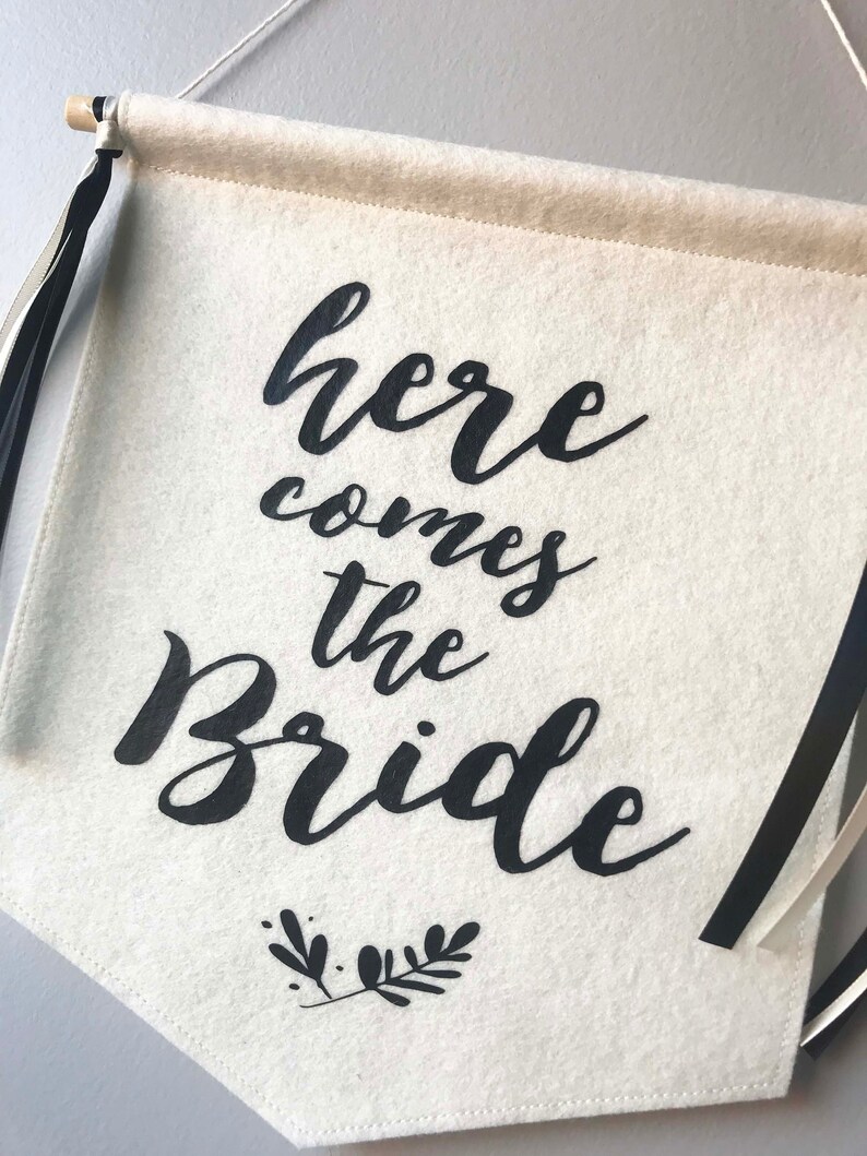 Here Comes the Bride Sign Wedding Sign Personalized - Etsy
