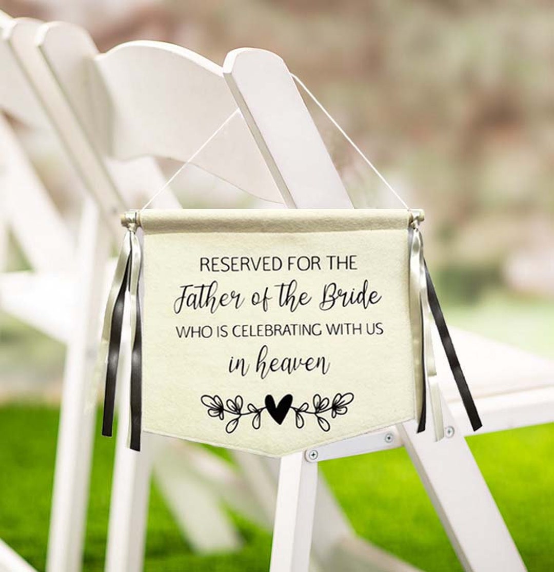 Personalized Memorial Chair Sign Wedding Ceremony Reserved in Loving ...