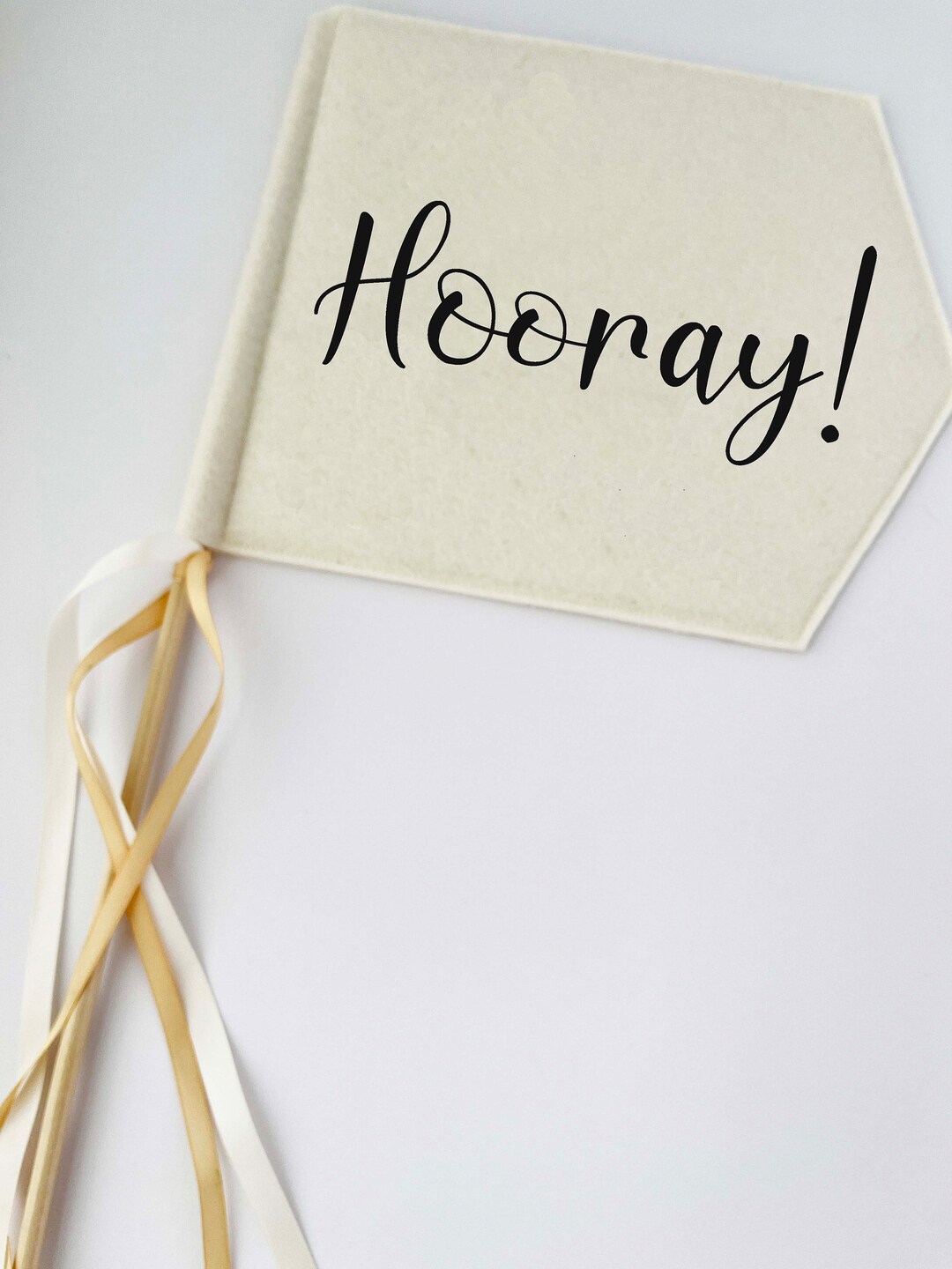 Hooray! Ceremony Banner, Wedding Pennant Flag, Ring Bearer Flower Girl ...