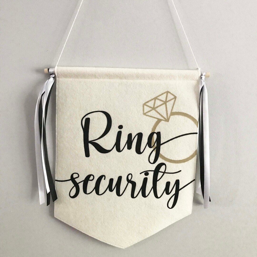 Ring Security Sign - Wedding Sign - Aisle Sign - Flower Girl Banner ...