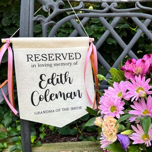 Personalized Memorial Chair Sign - Wedding Ceremony Reserved in Loving ...