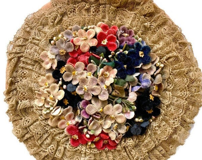 Vintage Lace Applicate Flowers Round Sewing Quilting Notions ...