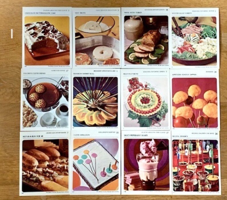 12 Betty Crocker Recipe Cards 1970s Lot Food Menu Card - Etsy