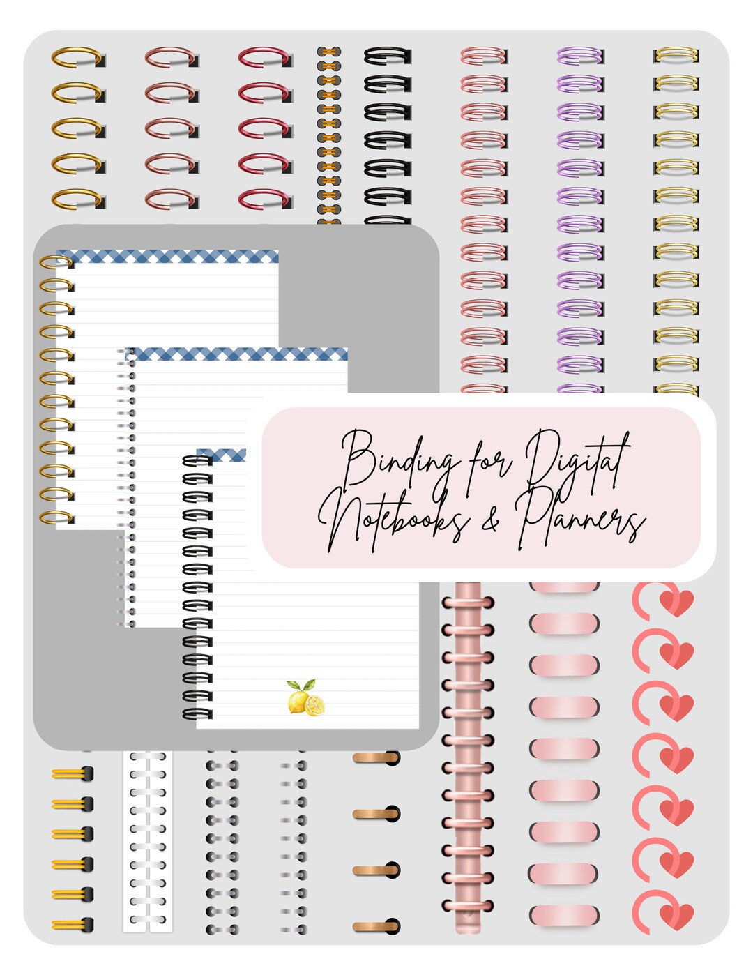 Digital Binding for Planners & Notebooks, Notebook and Planner Binding ...