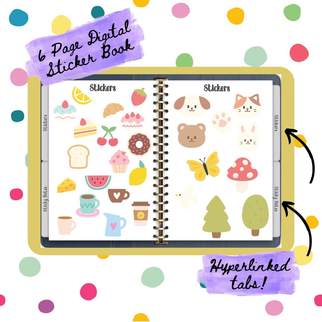 Digital Sticker Book, Sticker Book for Planners, Stickers for Digital ...