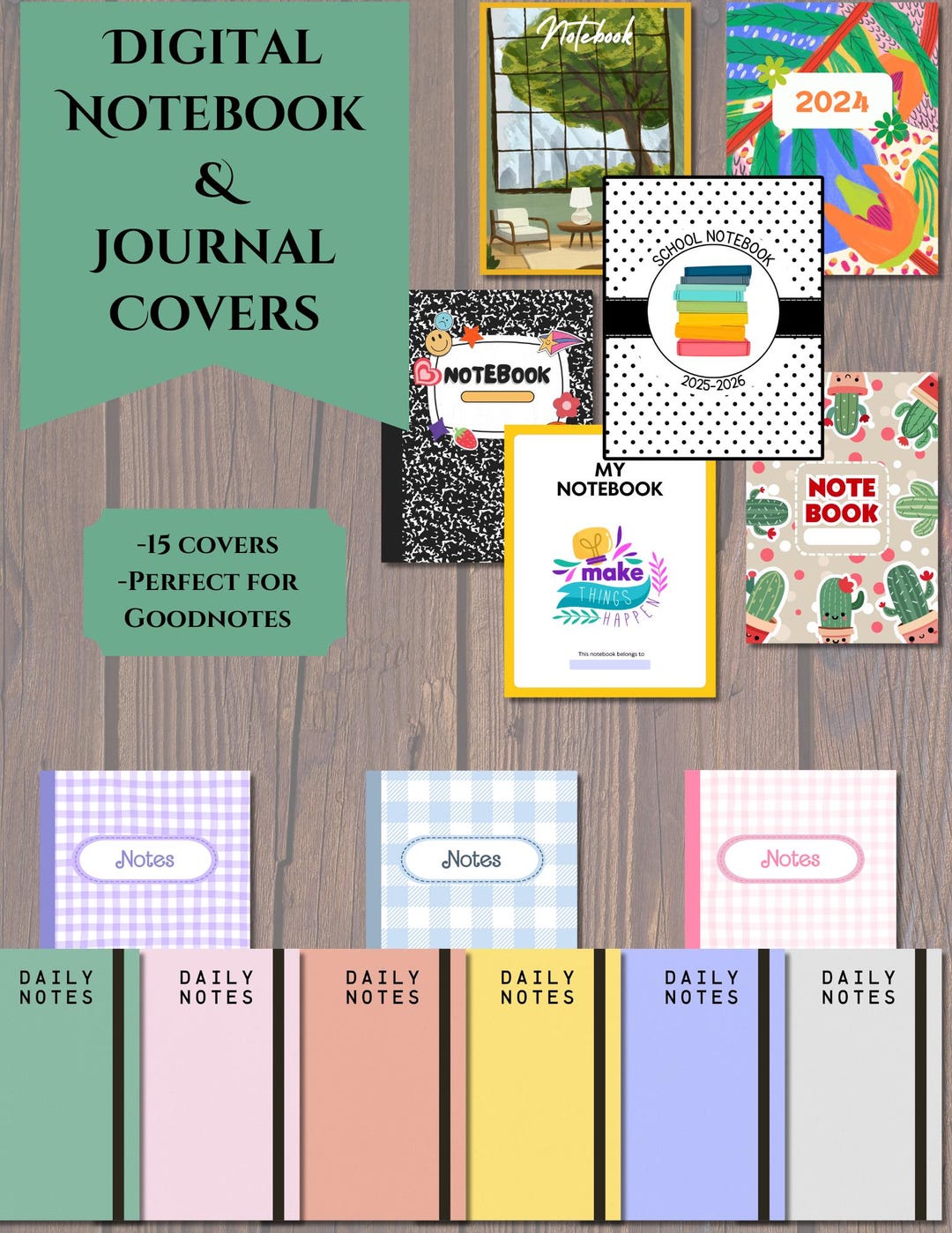 Goodnotes Digital Notebook Cover - Digital Journal Cover - Notebook ...