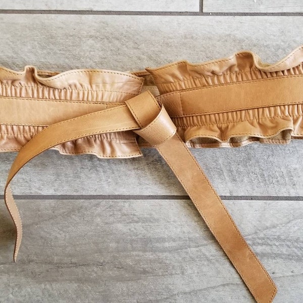 Leather Tie Belt - Etsy