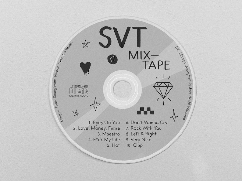 Kpop Mixtape CD – Sticker - Etsy