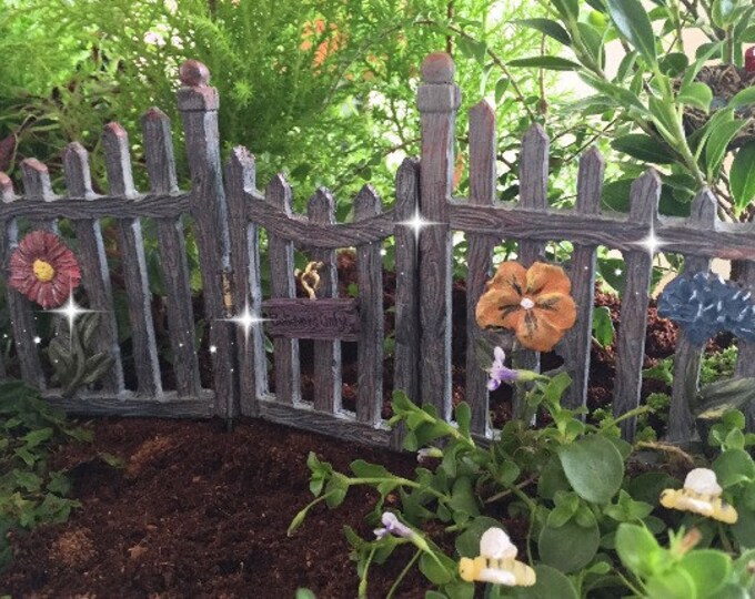 Fairy Garden Gate, Miniature Gate, Miniature Fence, Fairy Garden Fence ...