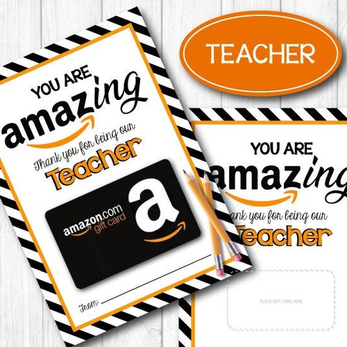 Amazon Gift Card Holder Teacher Appreciation Gift - Etsy