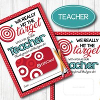 Editable Teacher Appreciation Gift Card Printable | Canva Template ...