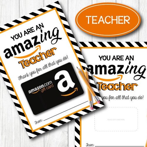 Amazon Gift Card Holder Teacher Appreciation Gift - Etsy