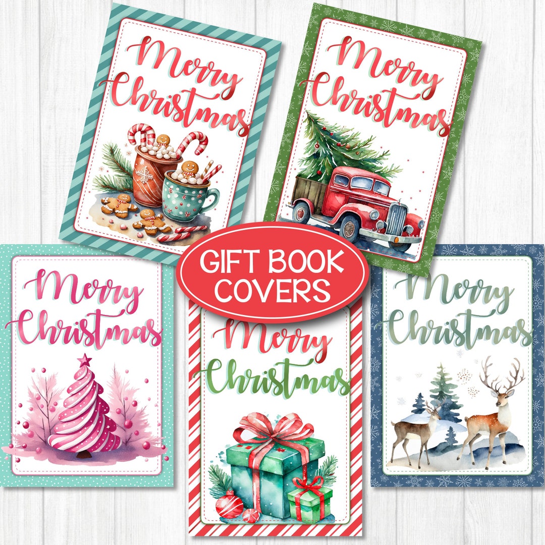 5x7 Christmas Book Covers. DIGITAL File. Gift Card - Etsy