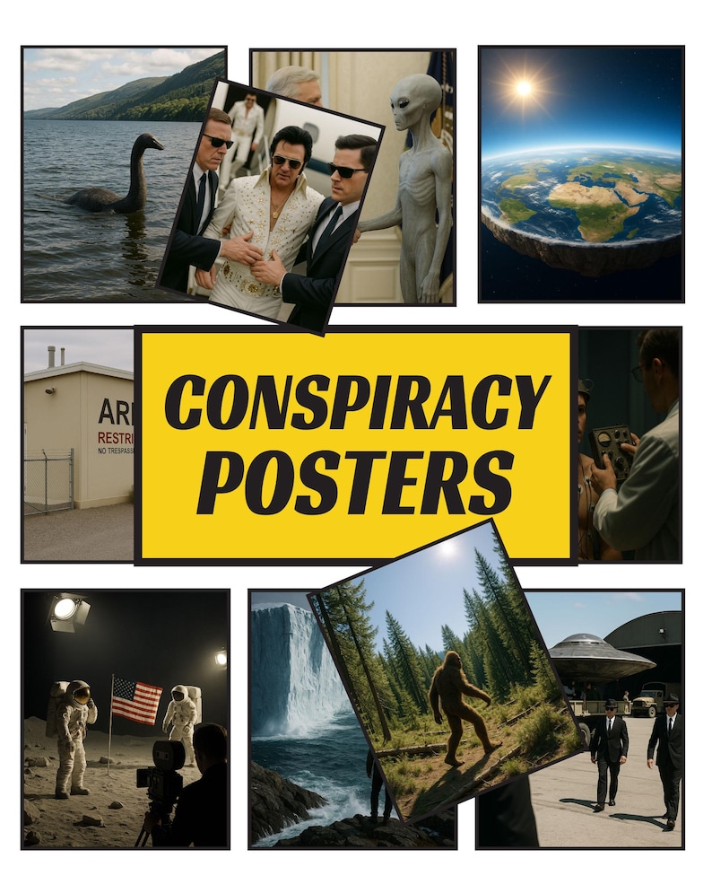 CONSPIRACY THEORY POSTERS - Instant Downloads, Printable Party Pack ...