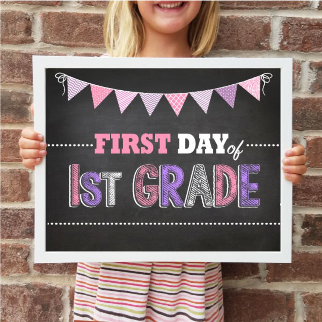 1st Grade, Back to School Poster, DIGITAL Printable File, FIRST Day ...