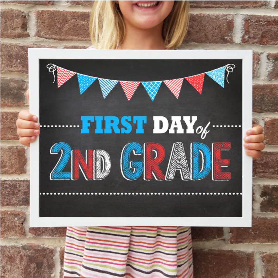 2nd Grade, Back to School Poster, DIGITAL Printable File, FIRST Day ...