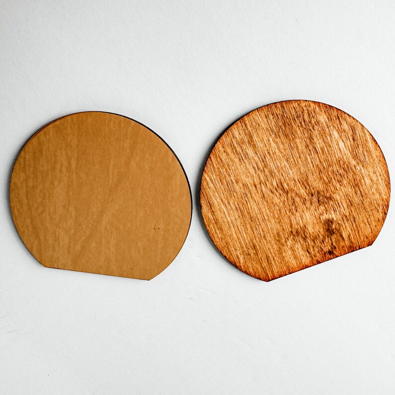 Wood Shapes With 3m! 3.5" | Almost Circle Wood Shapes | Stained Baltic ...
