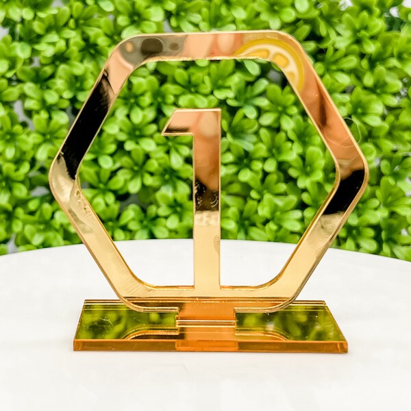 Hexagon Table Numbers Svg - Etsy