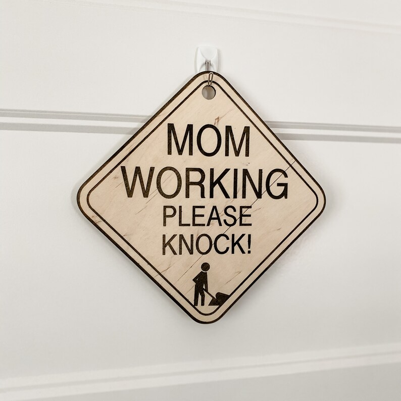 SVG File - Mom/dad at Work & STOP Don't Knock Cut Files SVG, Laser File ...