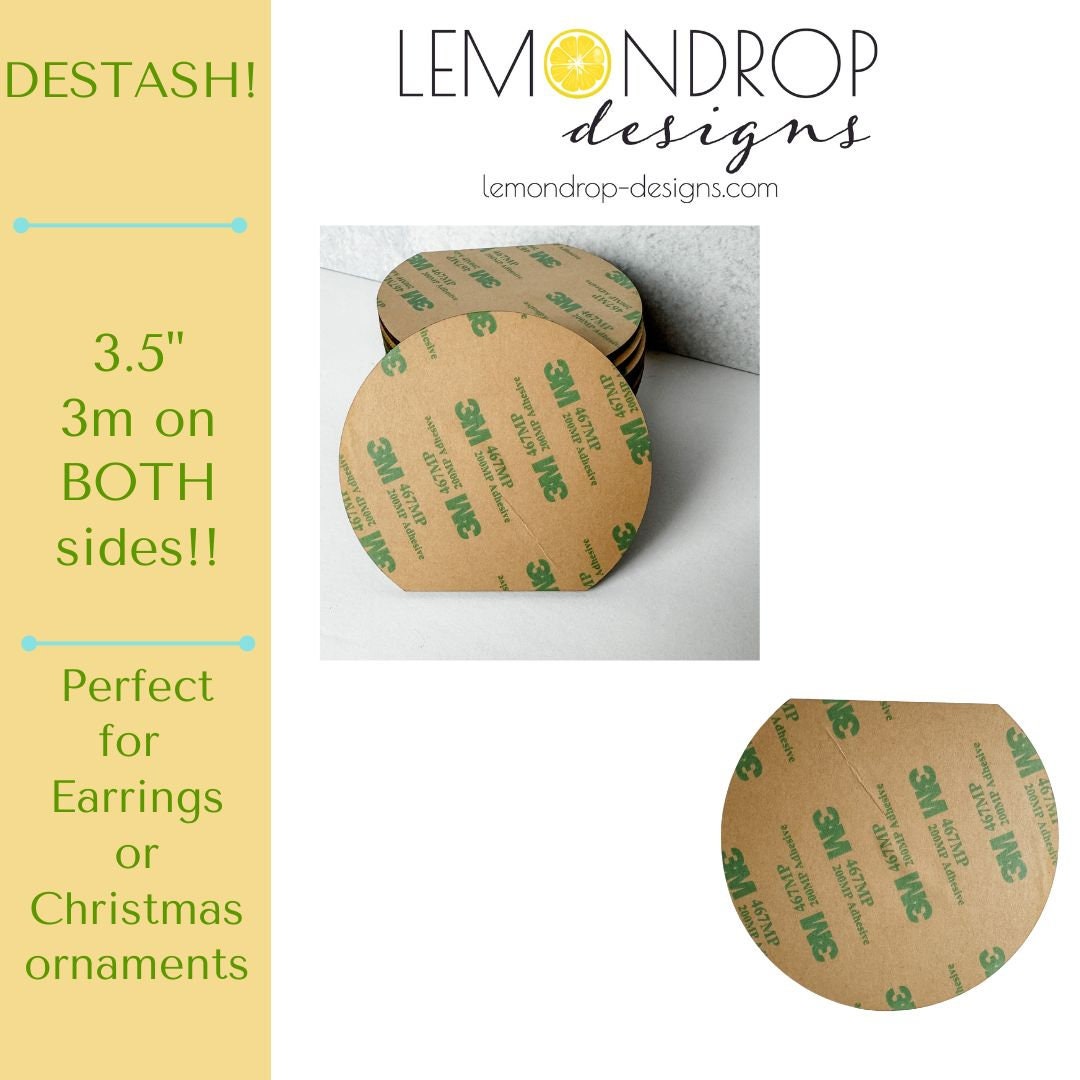 Wood Shapes With 3m on BOTH Sides! 3.5" | Almost Circle Wood Shapes - Etsy