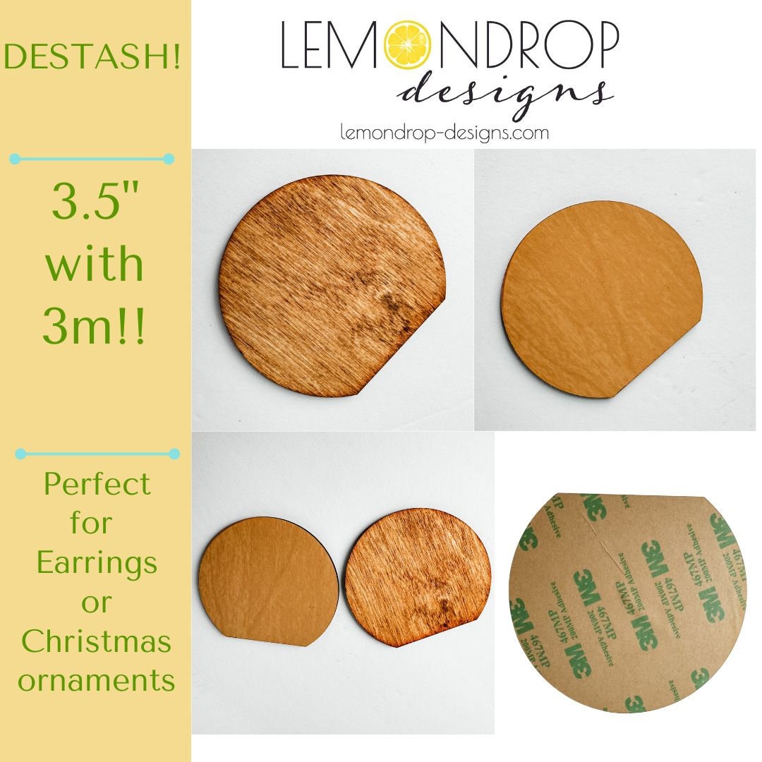Wood Shapes With 3m! 3.5" | Almost Circle Wood Shapes | Stained Baltic ...