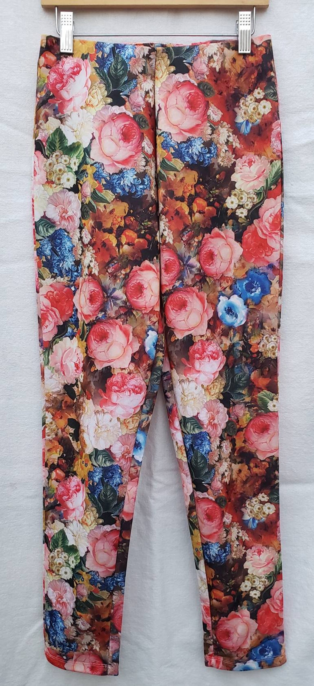Flower Print Spring Summer Pants. All Over Flowers Print Pants. Gift ...