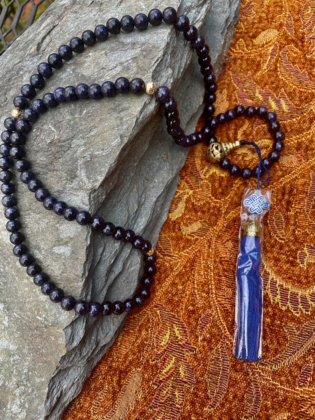 Bluestone Mala, 108 Beads - Etsy
