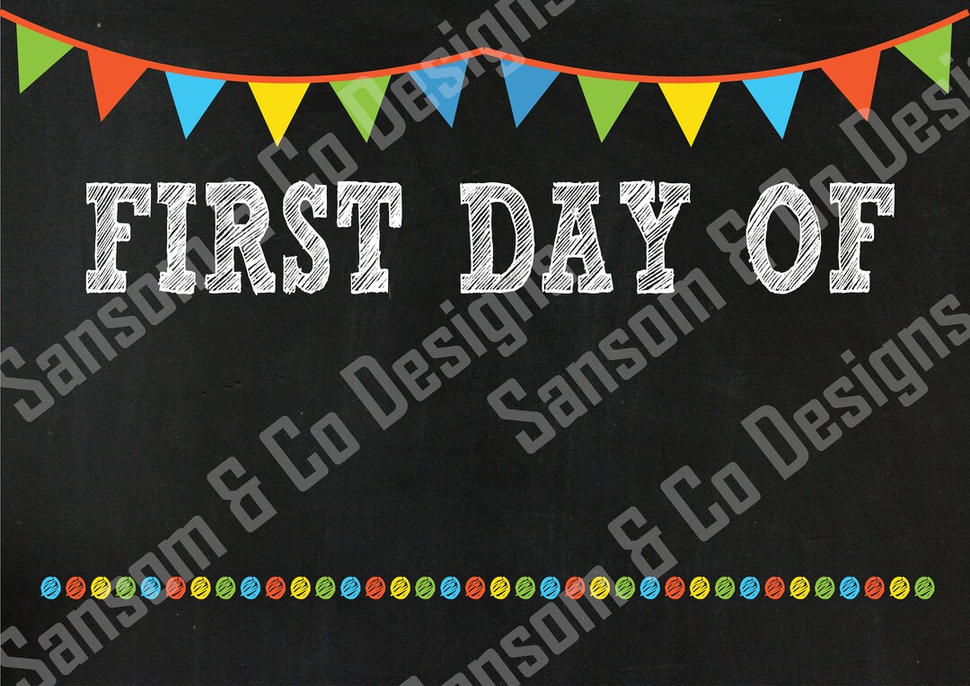 First Day of Prep Sign DIY PDF - Etsy