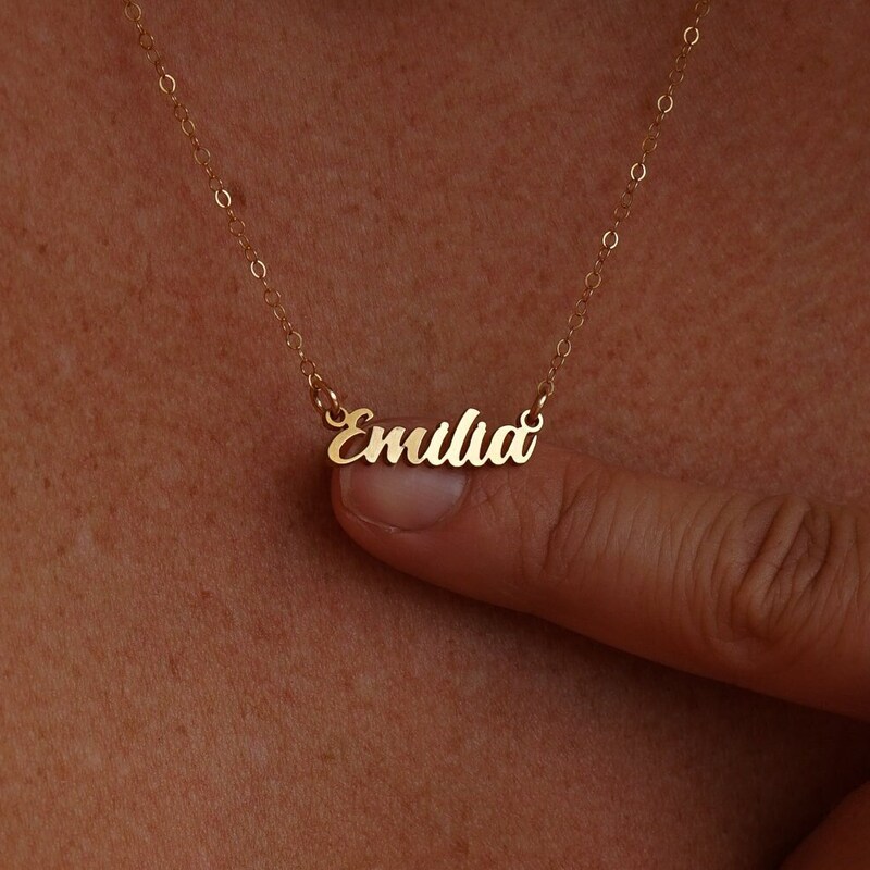 Cursive Necklace - Etsy