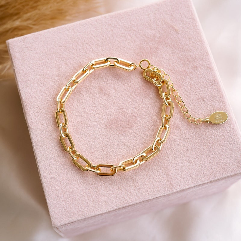 Chain Link Bracelets - Etsy