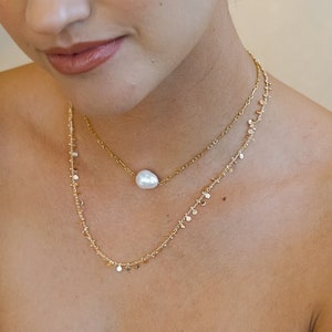 Zoey Pearl Choker, Single Pearl Necklace, Dainty Pearl Necklace ...