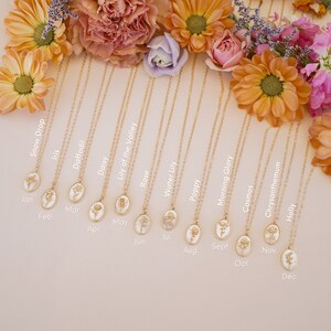 October Birth Flower Necklace, Birth Month Flower, October Birthday ...