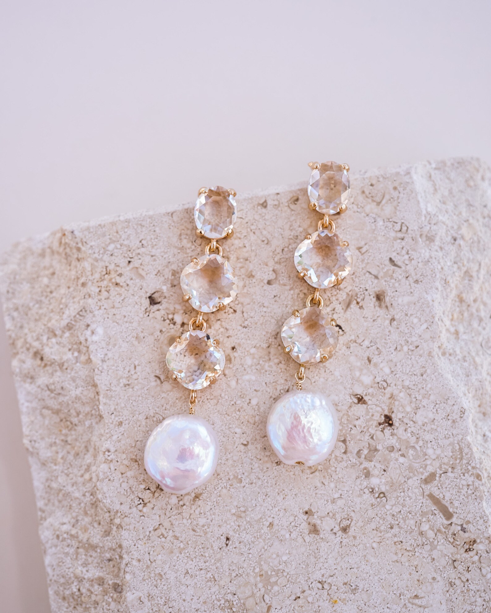 Brynn Pearl Drop Earrings, Wedding Earrings, Boho Bridal Earrings ...