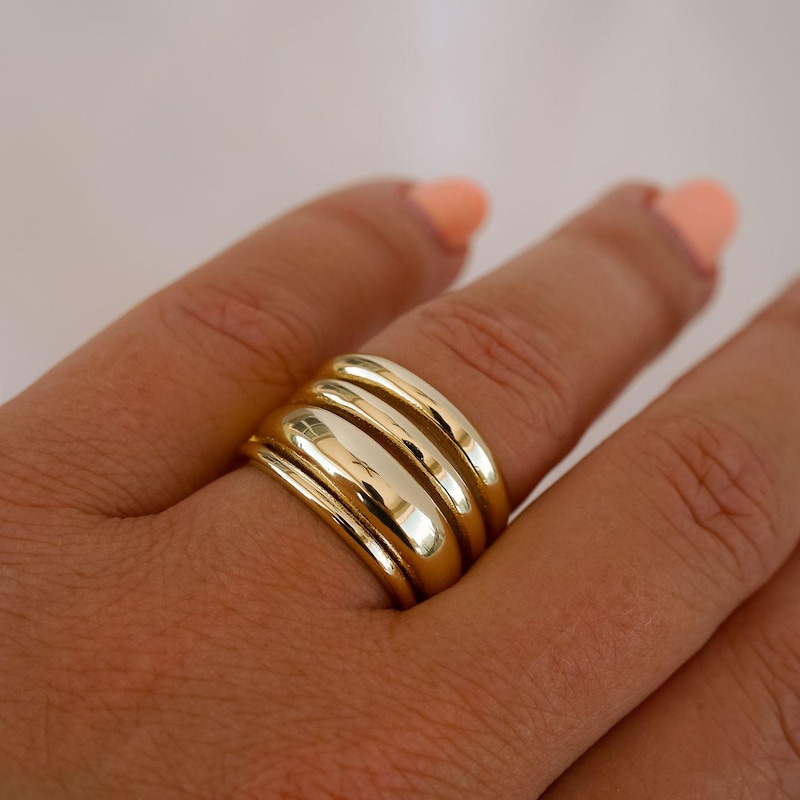 Chunky Gold Rings - Etsy