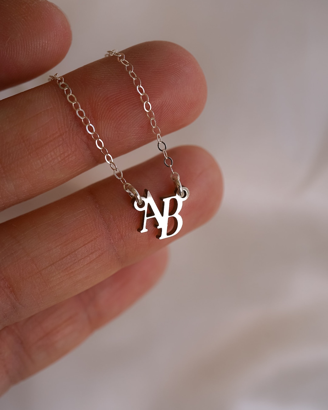 Monogram Necklace, Initials Necklace, Dainty Name Necklace, Letter ...