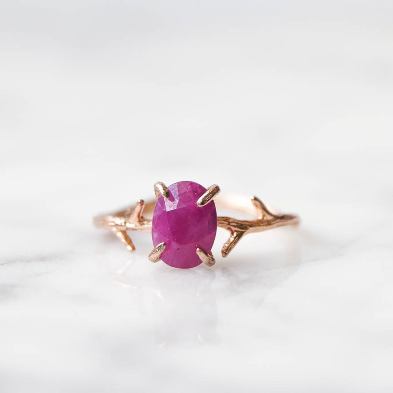 Ruby Ring, July Birthstone, July Ring, Rose Gold Ring, Birthstone Ring ...
