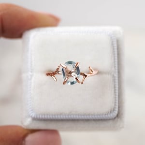 Aquamarine Ring, March Birthstone Ring, Rose Gold Ring, Aquamarine ...