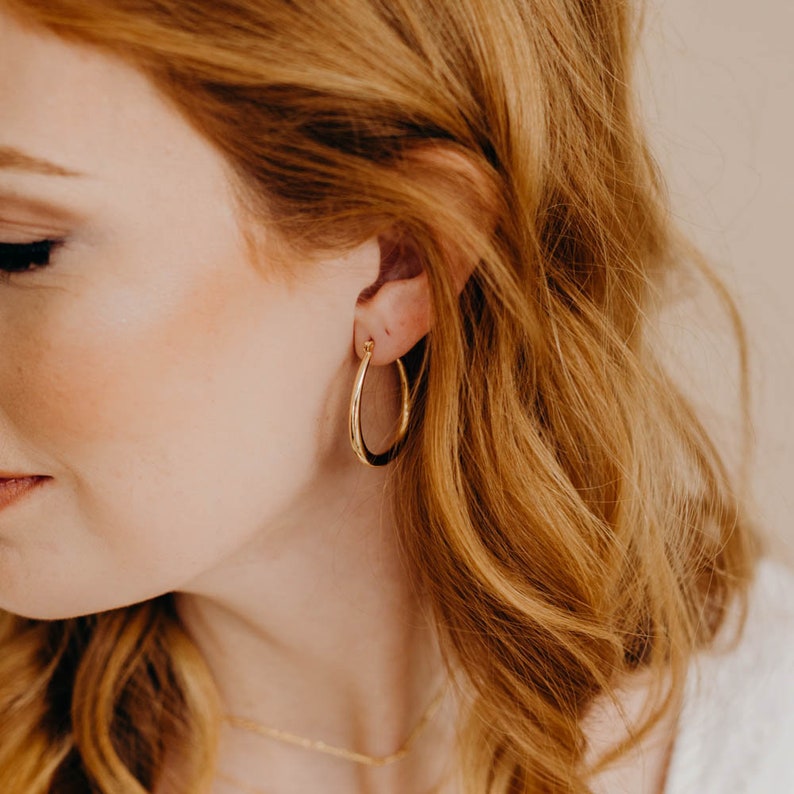Arie Hoops Gold Hoop Earrings Simple Hoops Dainty Hoops - Etsy