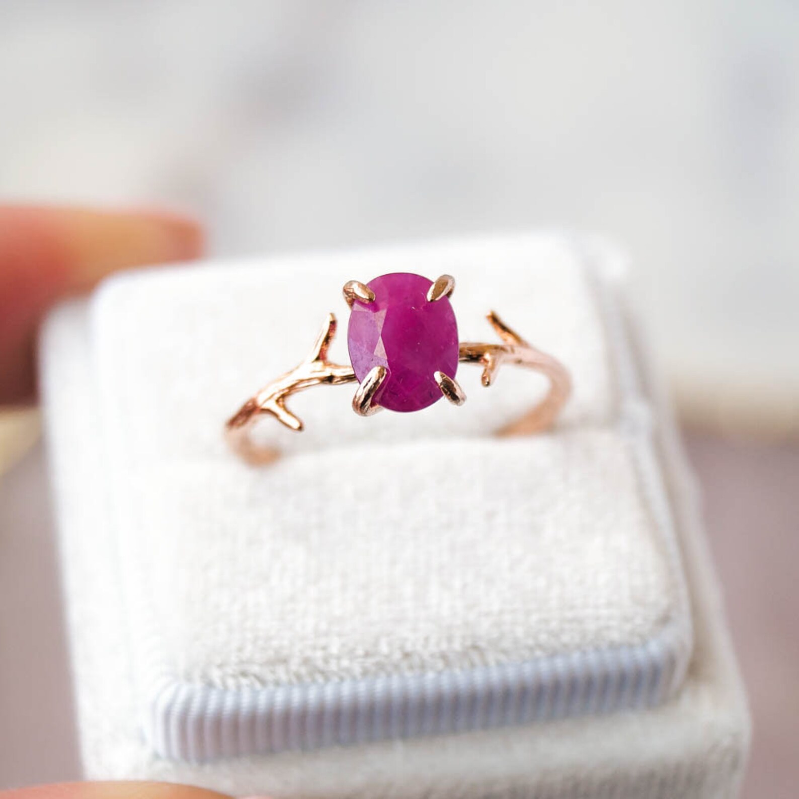 Ruby Ring, July Birthstone, July Ring, Rose Gold Ring, Birthstone Ring ...