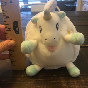 Minny Squishable White Unicorn Round Glitter Sparkly Plush - Etsy