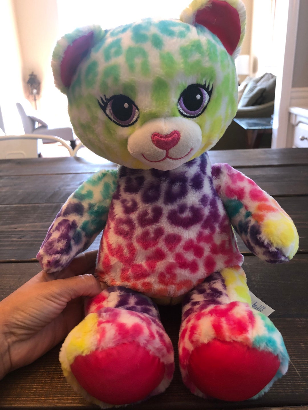 Build a Bear Plush Multi Color Neon Teddy Bear - Etsy
