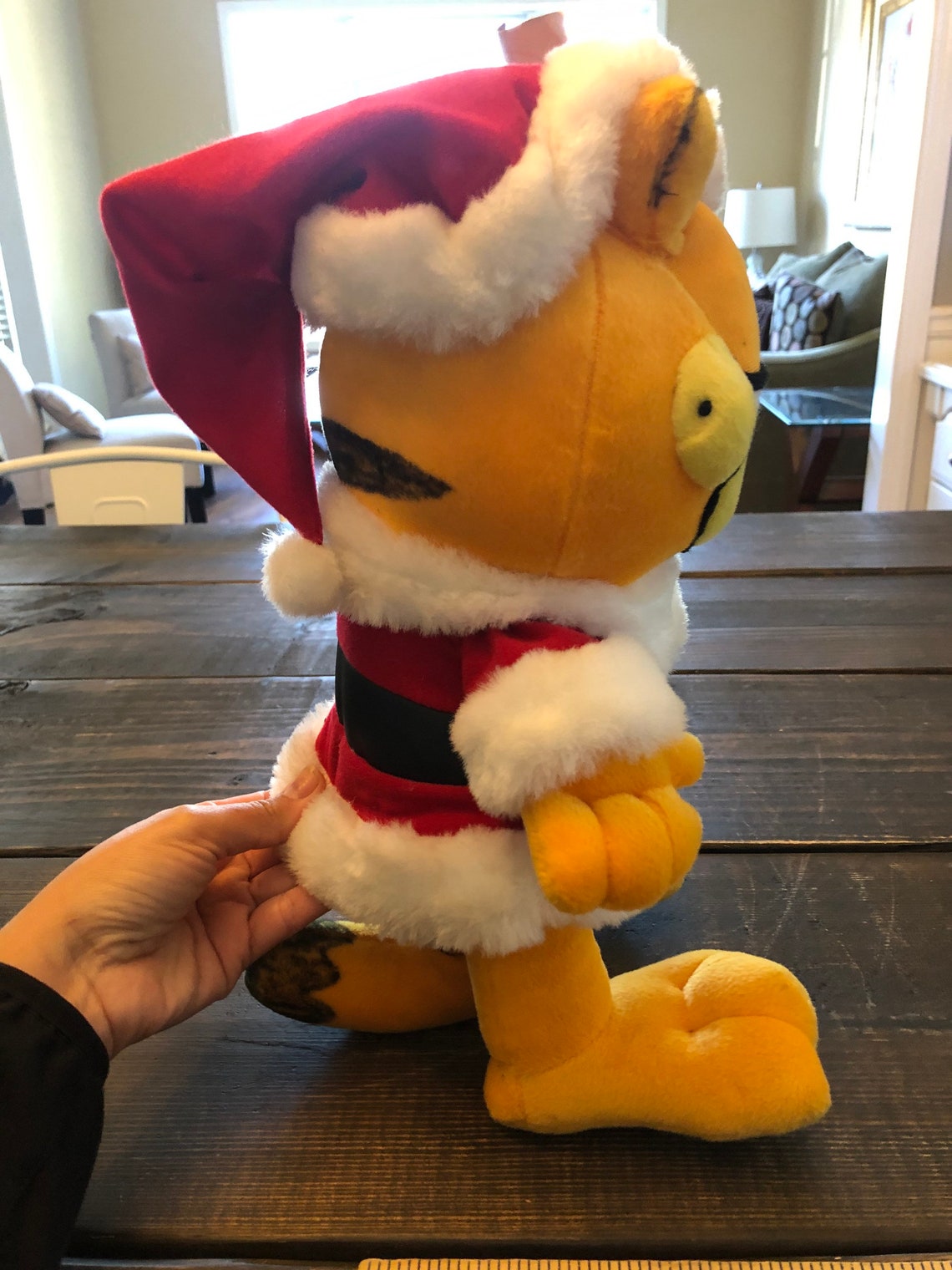 Vintage Play by Play Garfield Christmas Santa Plush Stuffed | Etsy