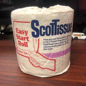 Vintage Roll of 1978 Scottissue Toilet Paper Single Roll - Etsy
