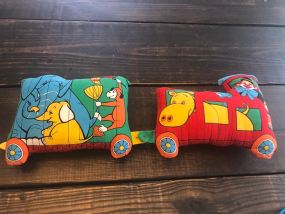 Vintage Train Pillow Stuffed Toy Circus Train - Etsy