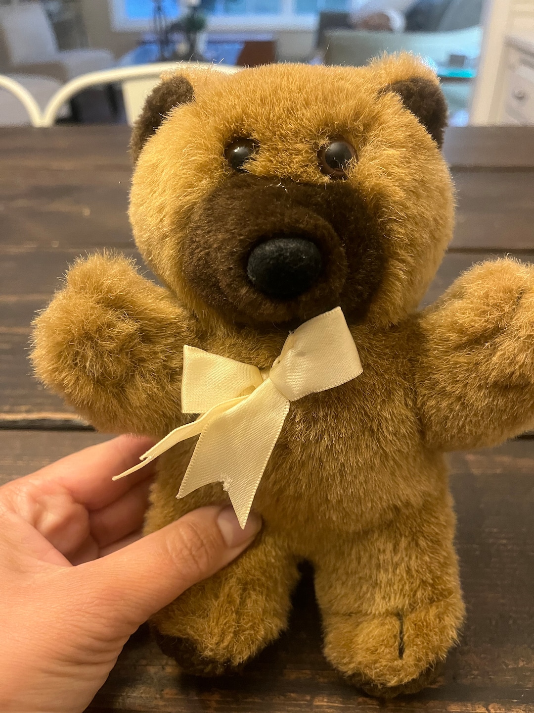 Vintage 1990 Brown Teddy Bear Plush Stuffed Animal - Etsy