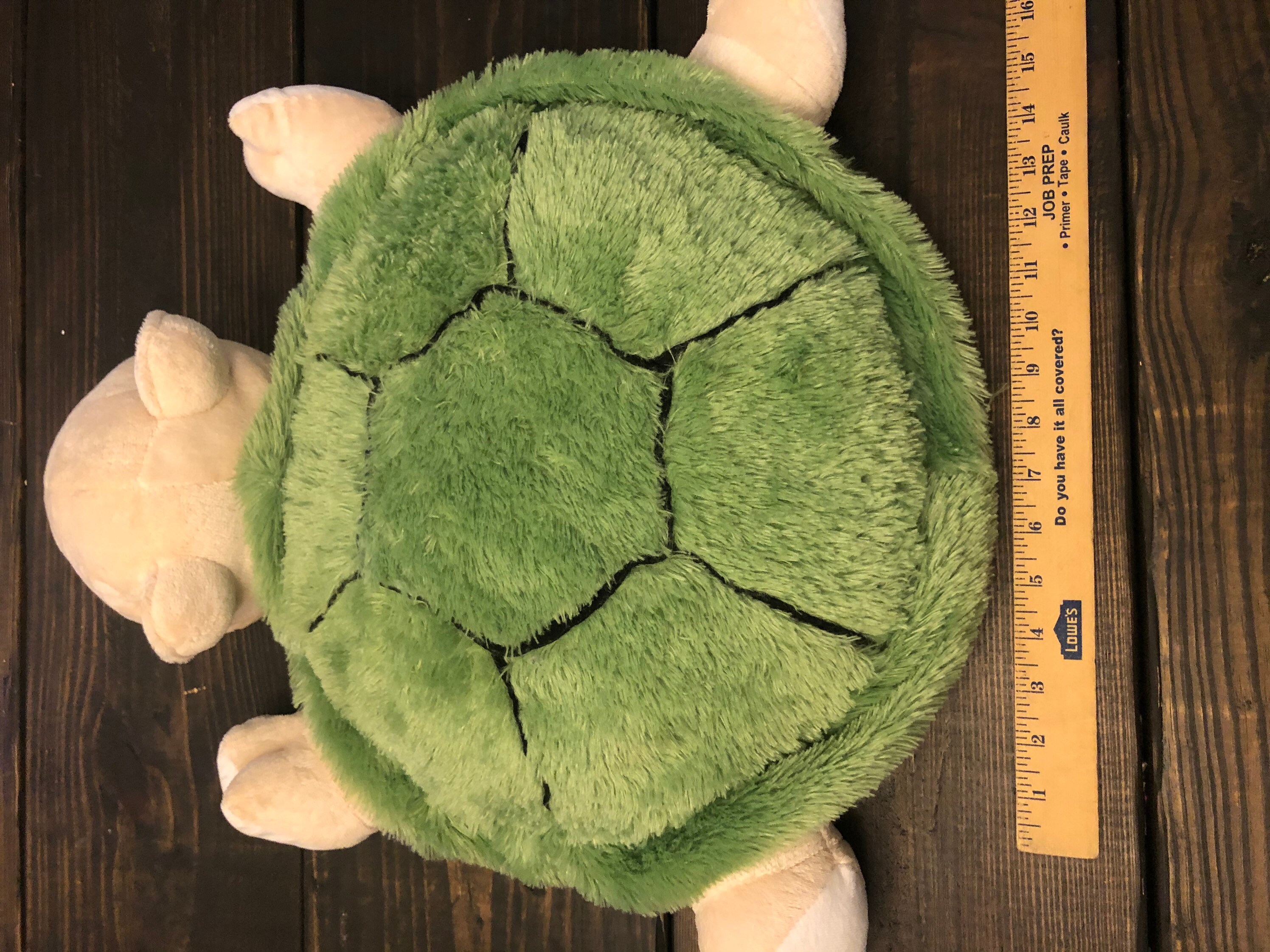 Large Flat Turtle Plush Stuffed Animal Green and Tan - Etsy