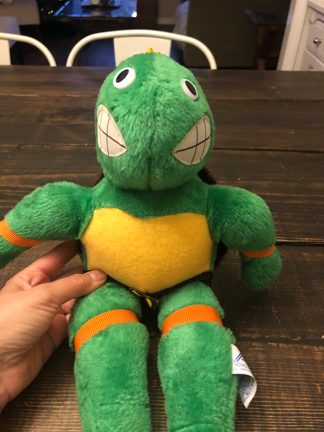 Vintage ACE Teenage Mutant Ninja Turtle TMNT Michelangelo Hard Plush ...