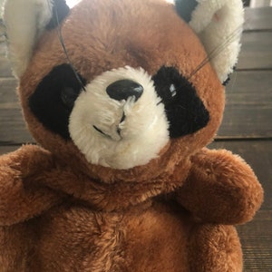 Vintage 1979 Rufus Raccoon Hand Puppet Russ Berrie Stuffed Plush Puppet ...