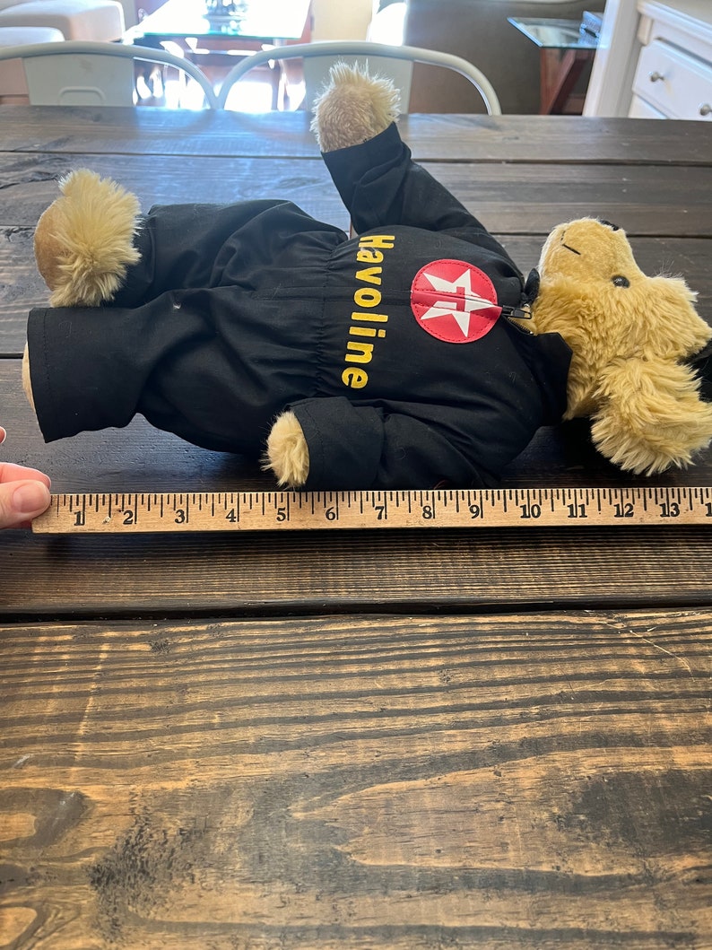 Vintage Plush Bear Speedy Racing Texaco Havoline Pit Crew Jump Suit 4th ...